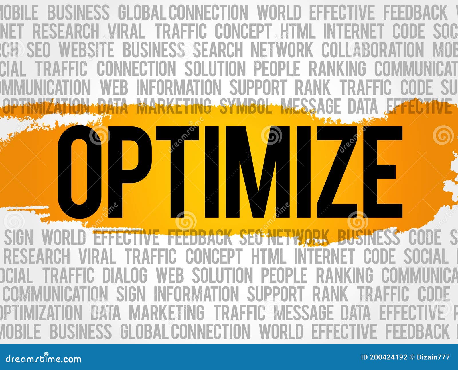 OPTIMIZE Word Cloud Collage Stock Illustration - Illustration of ...