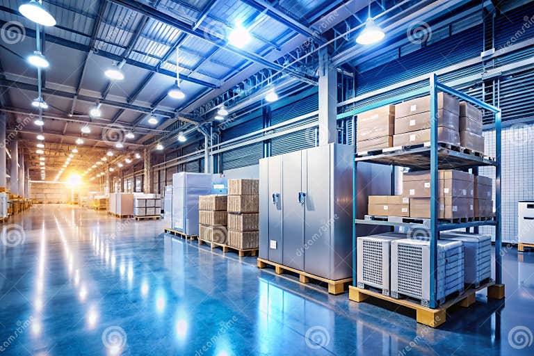 Optimized Freezer Warehouse: Industrial Refrigeration Systems and ...