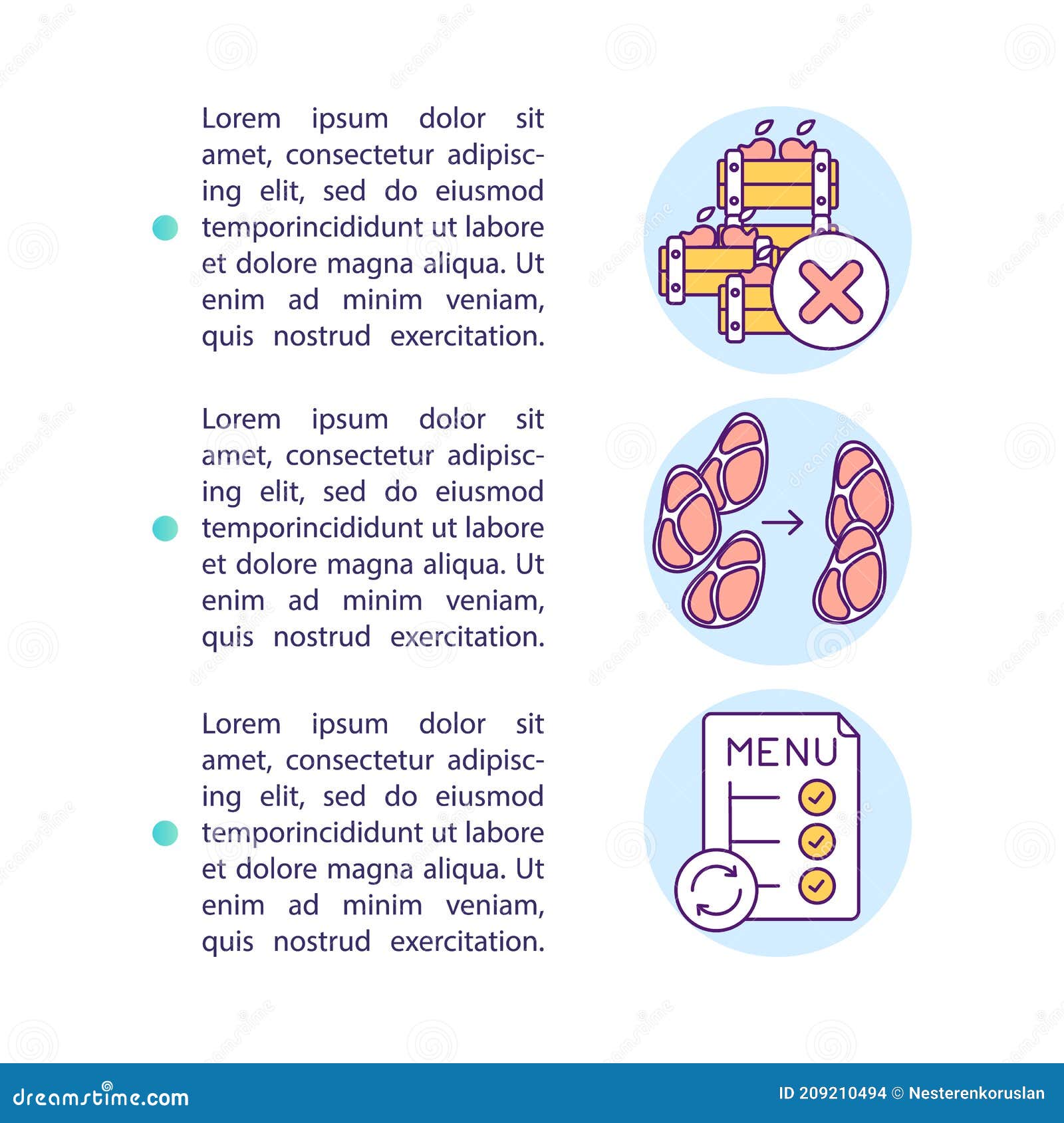 Optimized Menu and Portion Size Concept Icon with Text Stock ...