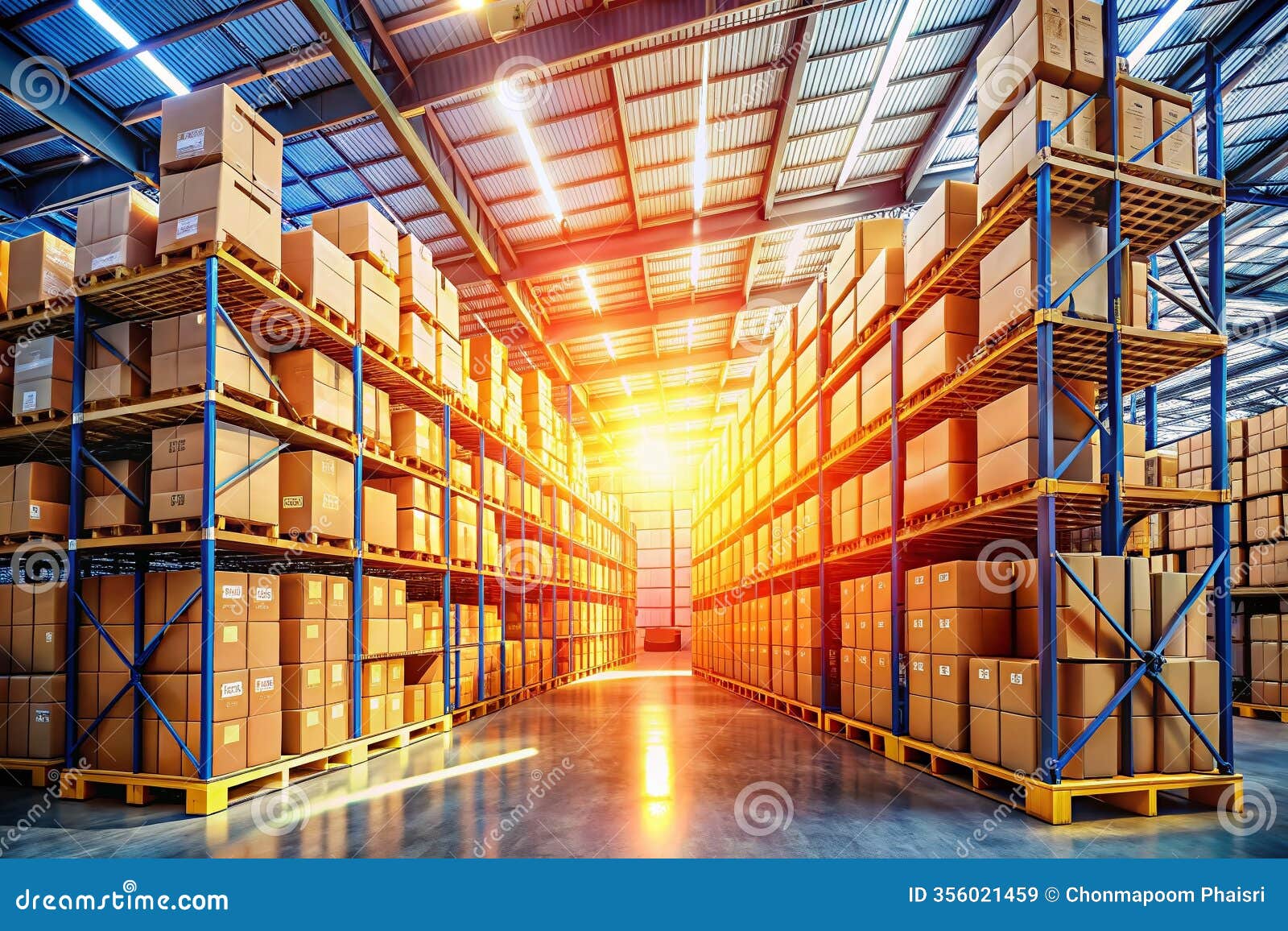 AI-optimized Warehouse: Illustration Of An Intelligent, Self-Organizing ...