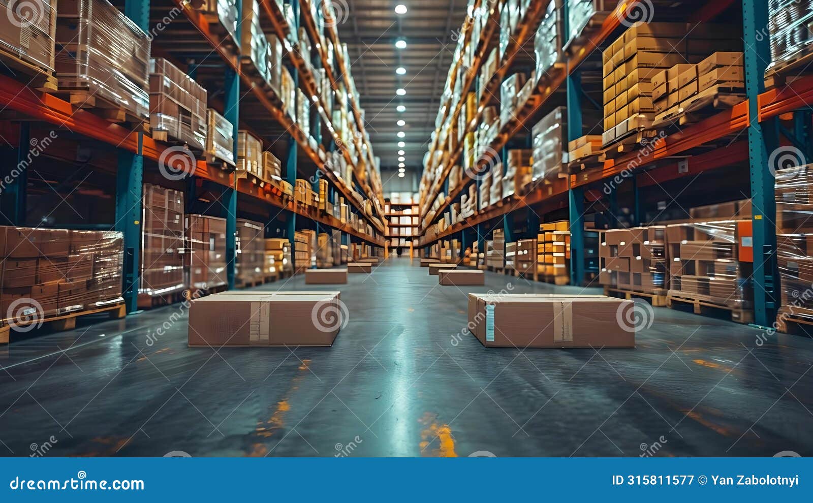 AI-optimized Warehouse: Illustration Of An Intelligent, Self-Organizing ...