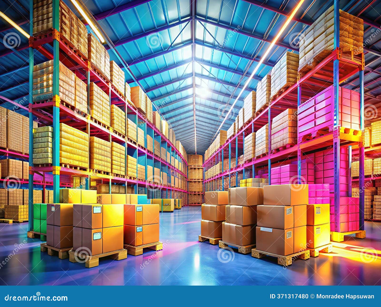 Highresolution 3D Warehouse Freight Elevator Depiction Vertical ...