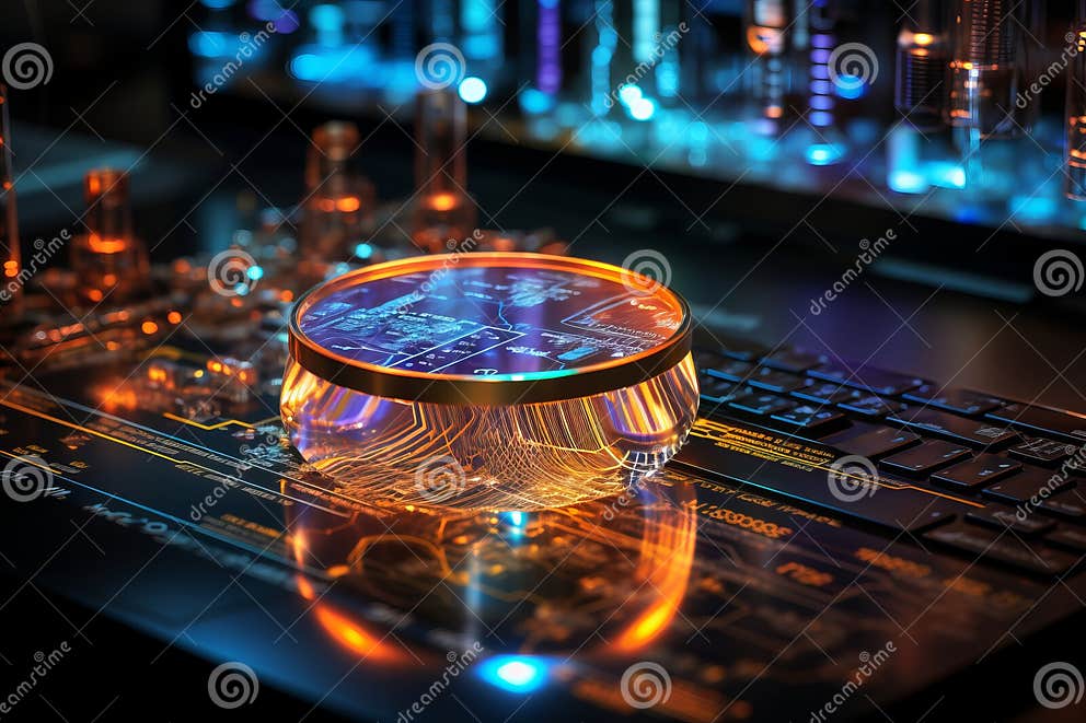 Optimizing Seo through Data Analysis. Magnifier, Charts, and Graphs on ...