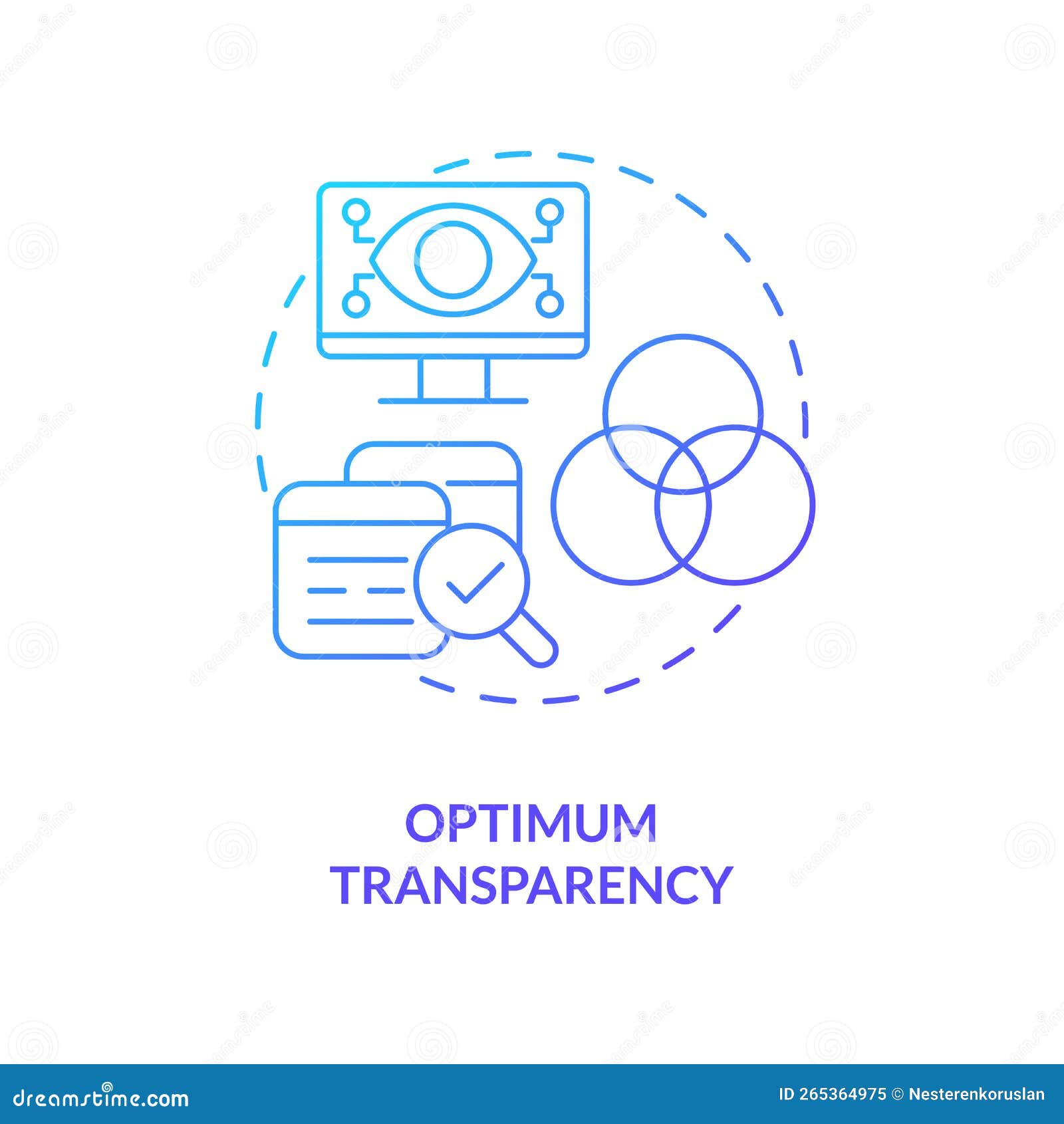 Optimum Transparency Blue Gradient Concept Icon Stock Illustration ...
