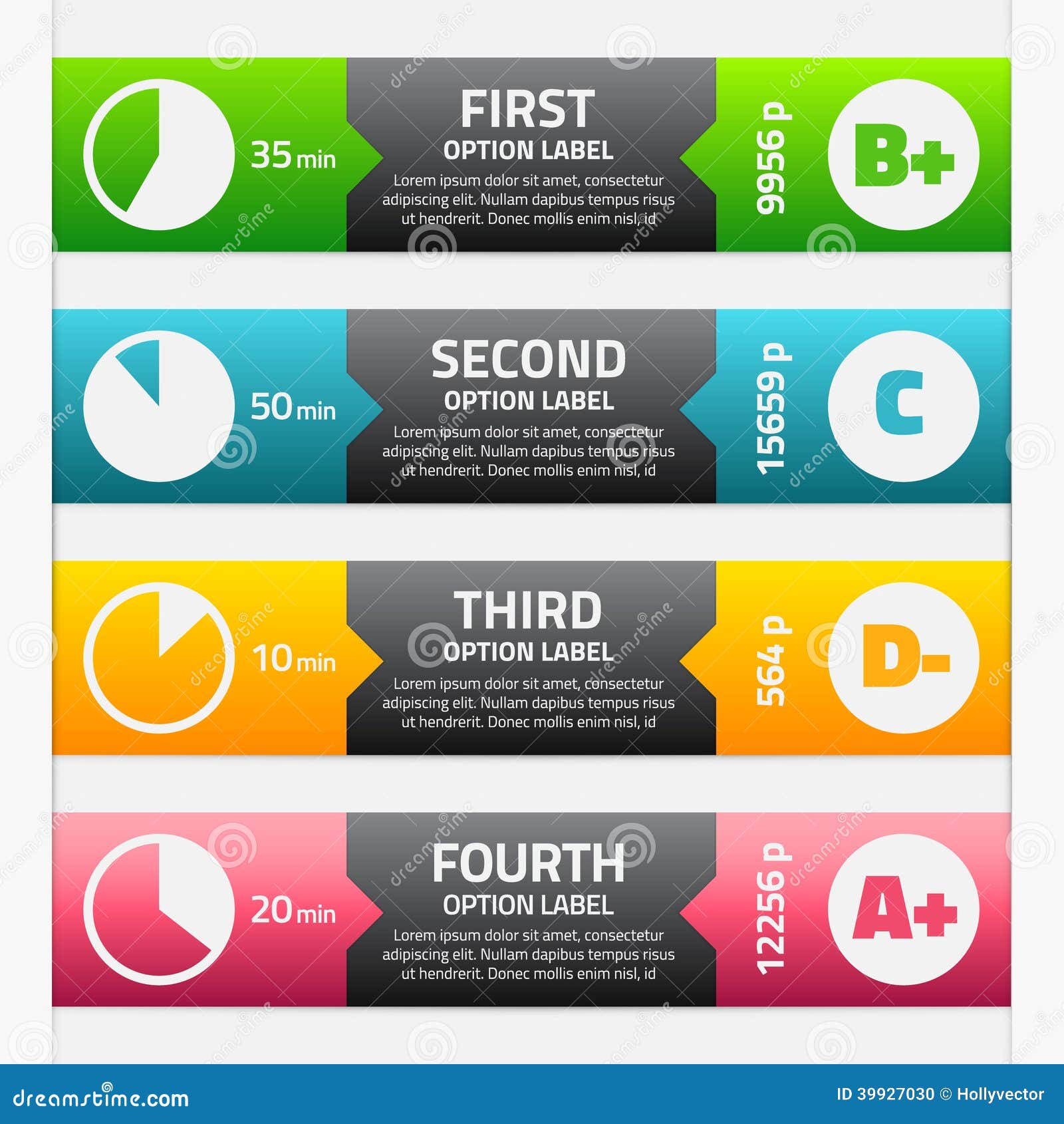 Option Banners with Place for Text Stock Vector - Illustration of ...