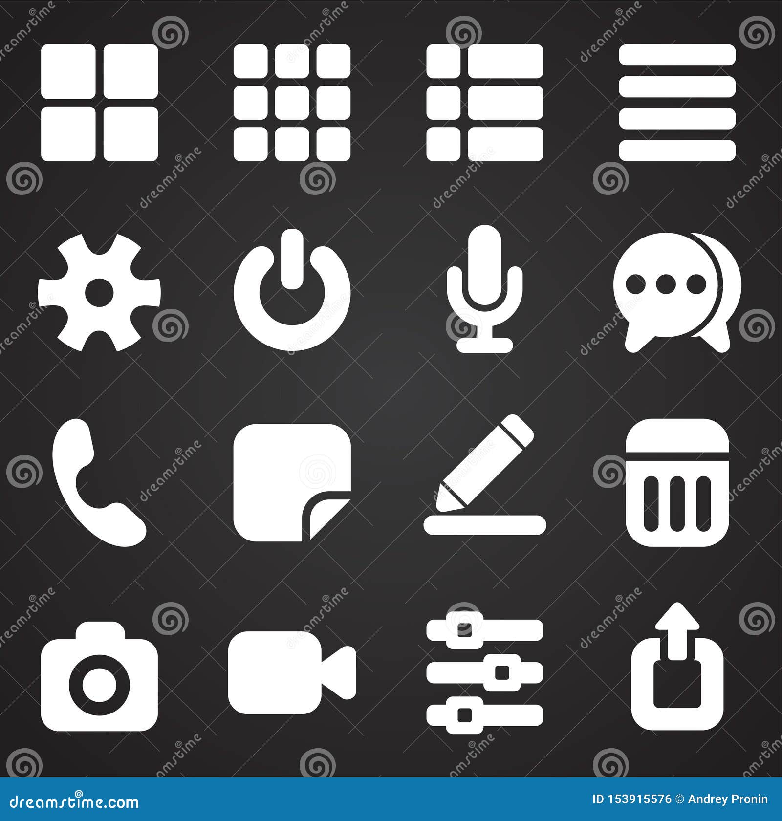 Option Button Icons Set on Background for Graphic and Web Design ...