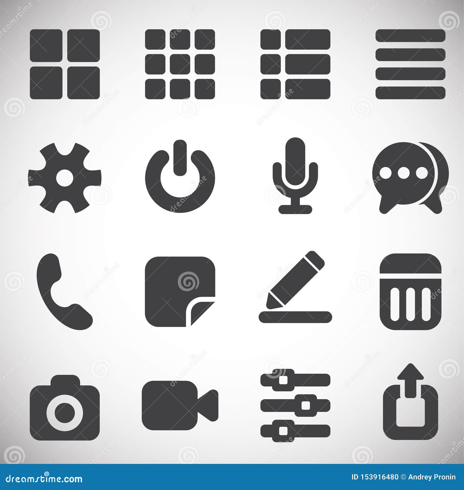 Option Button Icons Set on Background for Graphic and Web Design ...