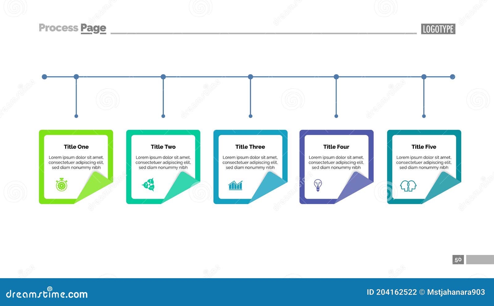 Option Diagram with Five Elements Stock Vector - Illustration of ...