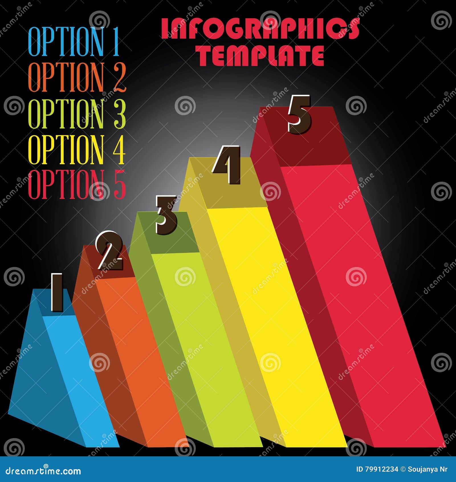 Option Five Infographics Template Stock Vector - Illustration of ...