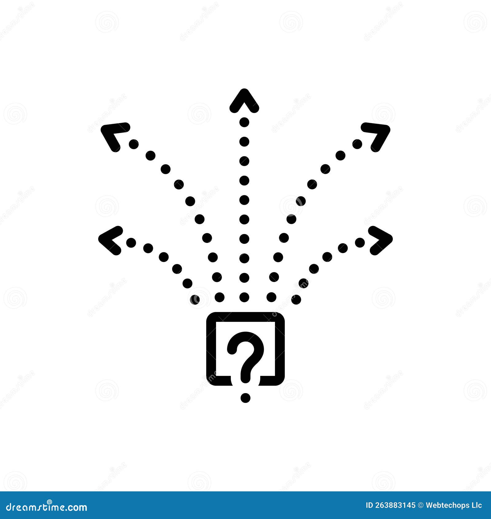 Black Line Icon for Option, Question Mark and Choice Stock Vector ...