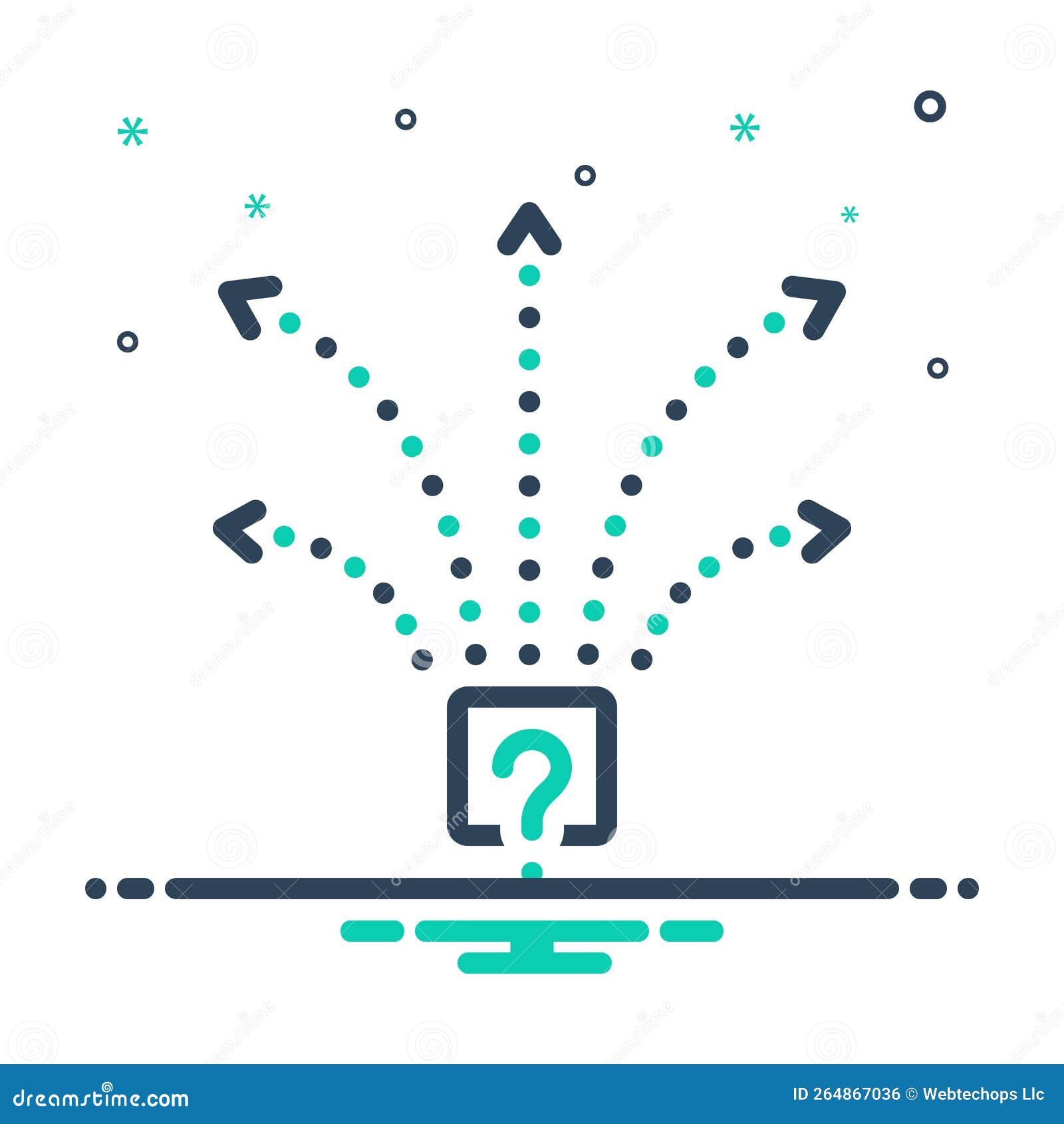 Mix Icon for Option, Question Mark and Choice Stock Illustration ...