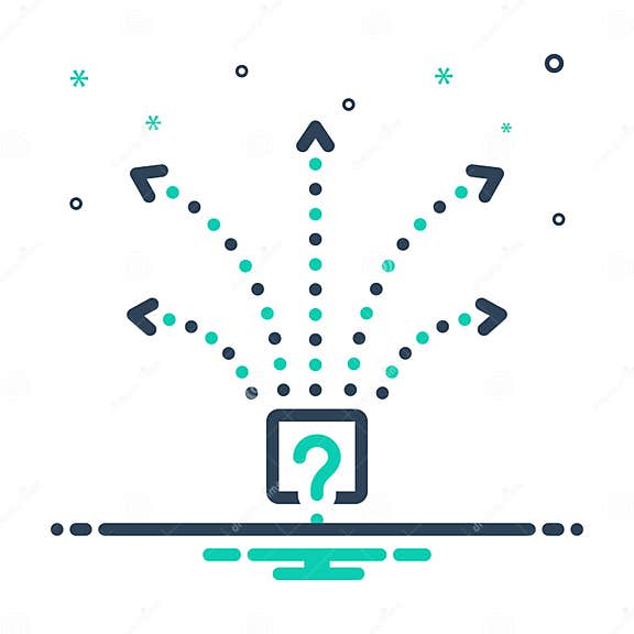 Mix Icon for Option, Question Mark and Choice Stock Illustration ...