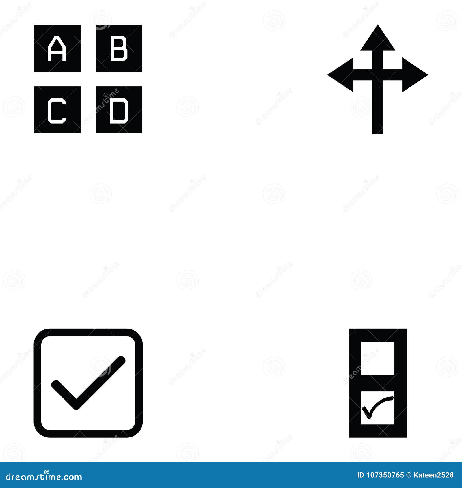 Option icon set stock vector. Illustration of check - 107350765