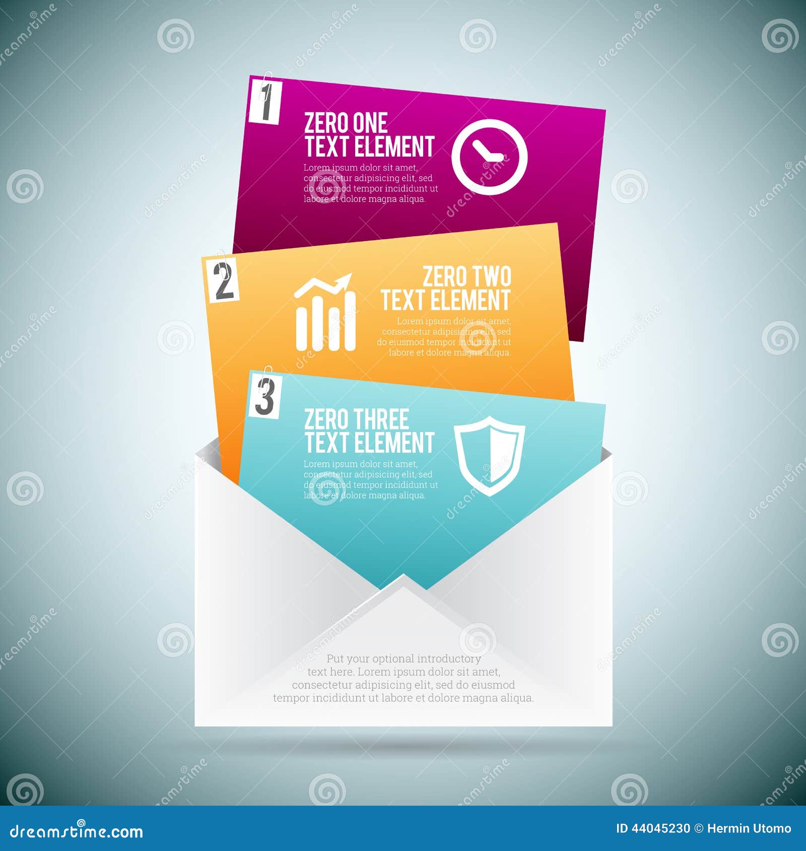 Option Mail Infographic stock vector. Illustration of design - 44045230
