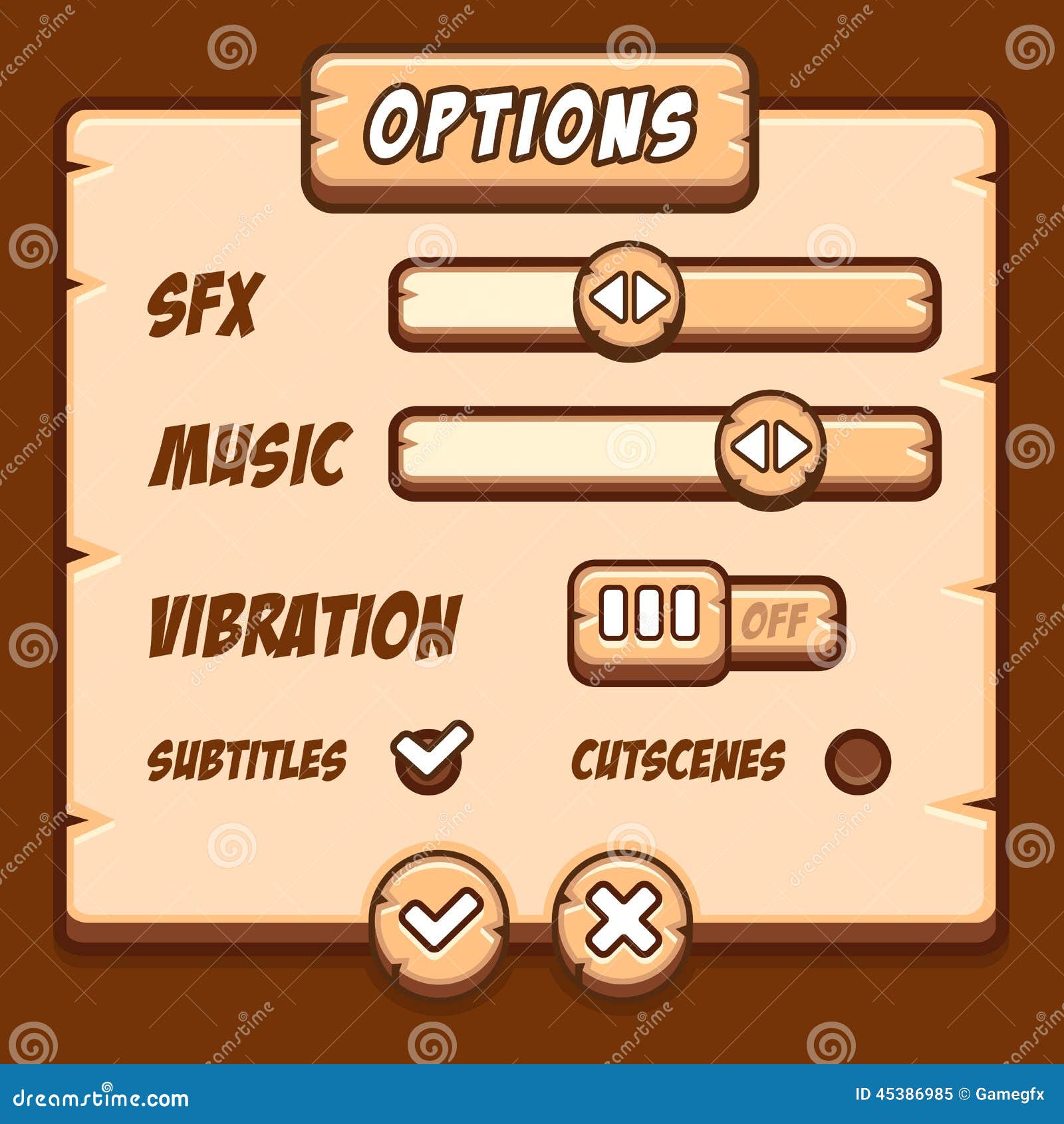 Option Menu Wooden Style Game Buttons Stock Vector - Illustration of ... Option Menu Wooden Style Game Buttons Stock Vector - Illustration of ...