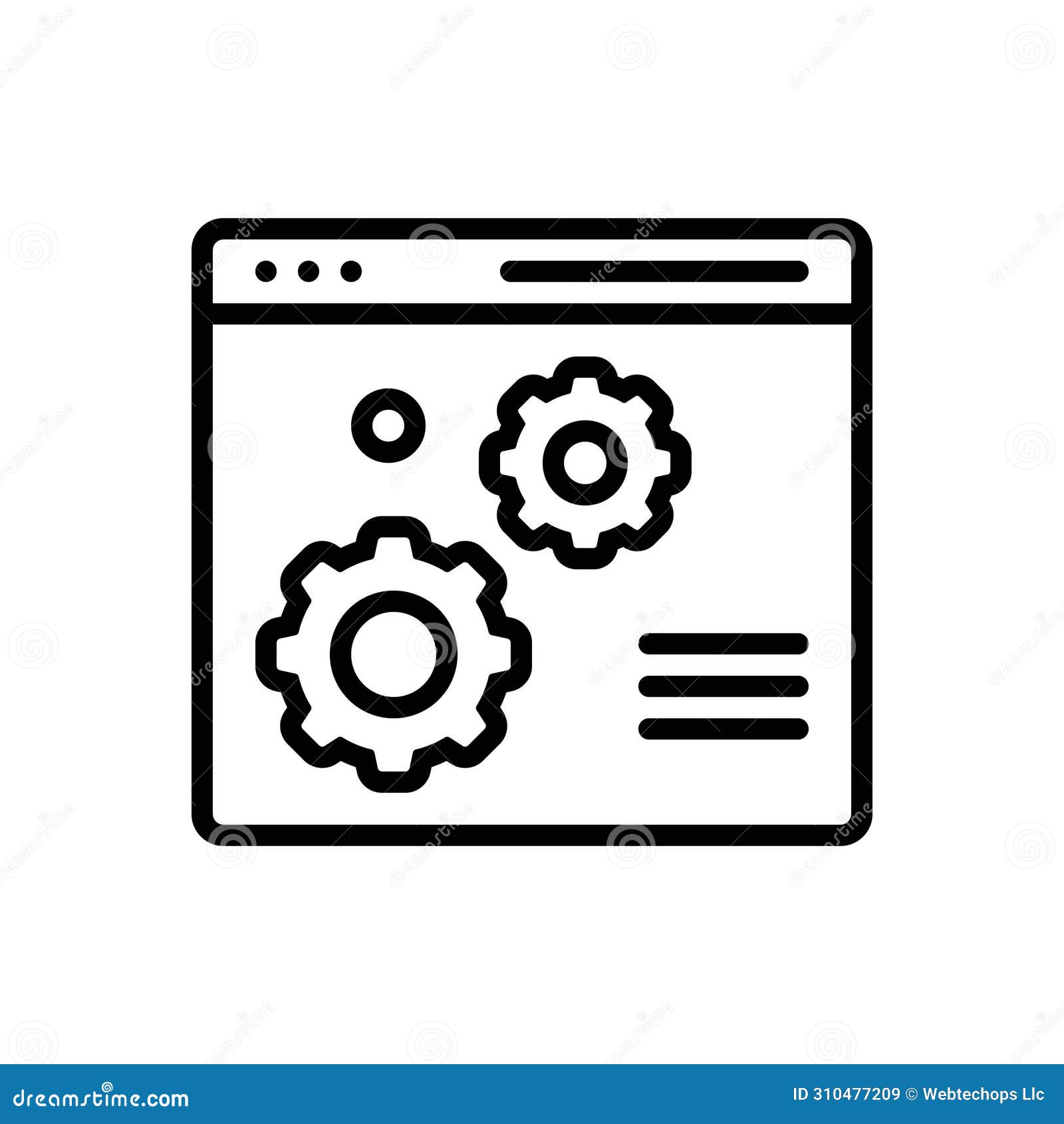 Black Line Icon for Option Panel, Option and Development Stock Vector ...