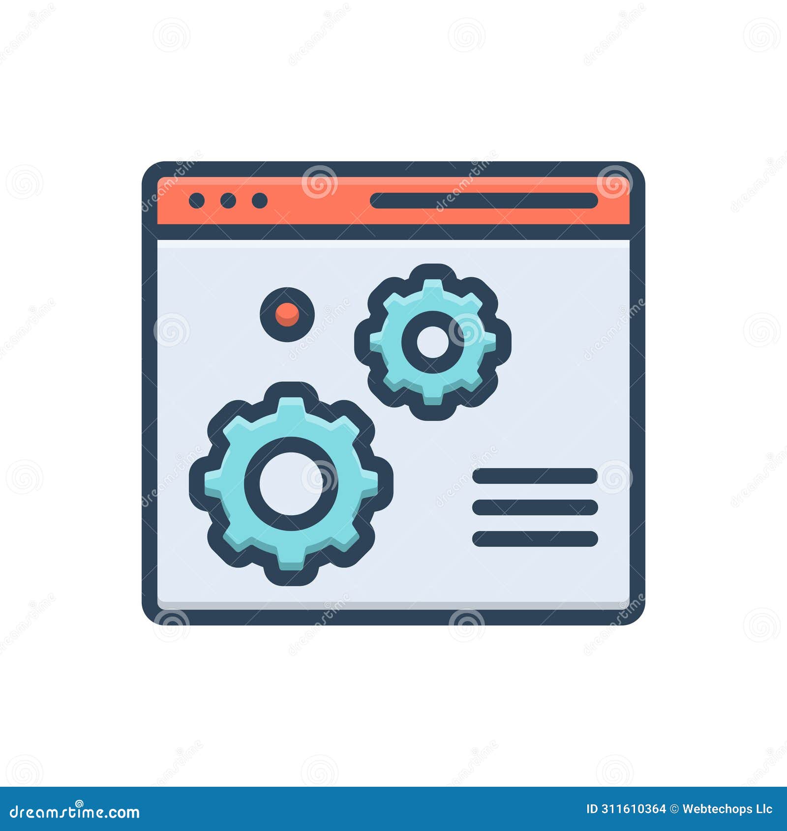 Color Illustration Icon for Option Panel, Option and Setting Stock ...