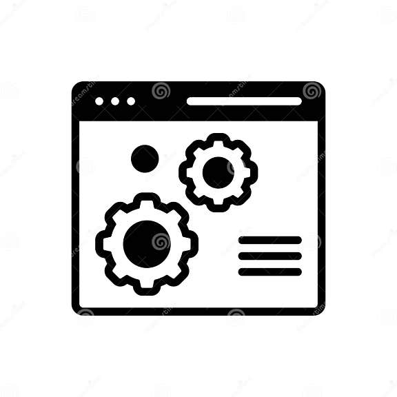 Black Solid Icon for Option Panel, Option and Setting Stock ...