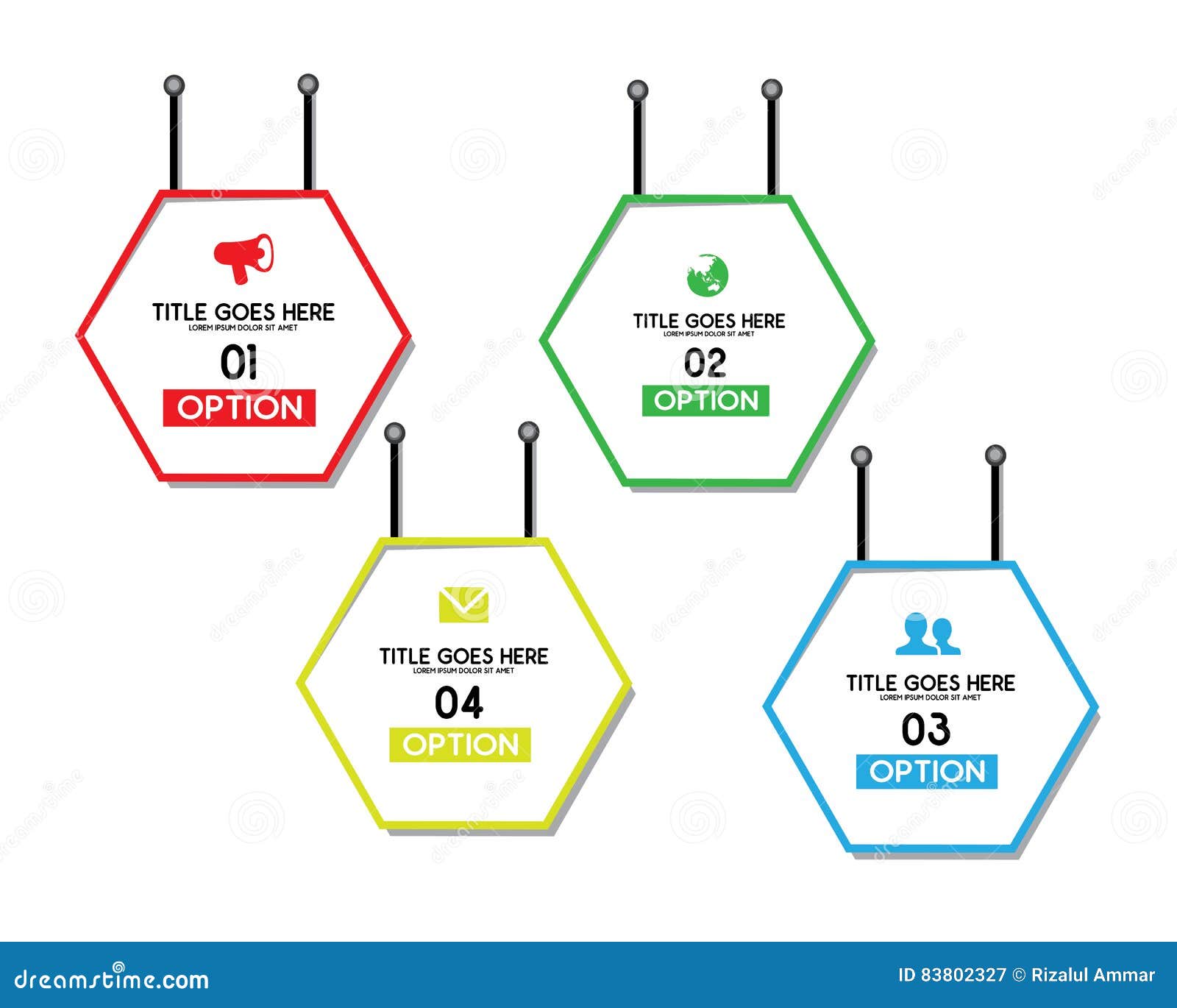 Option polygon infographic stock vector. Illustration of brochure ...