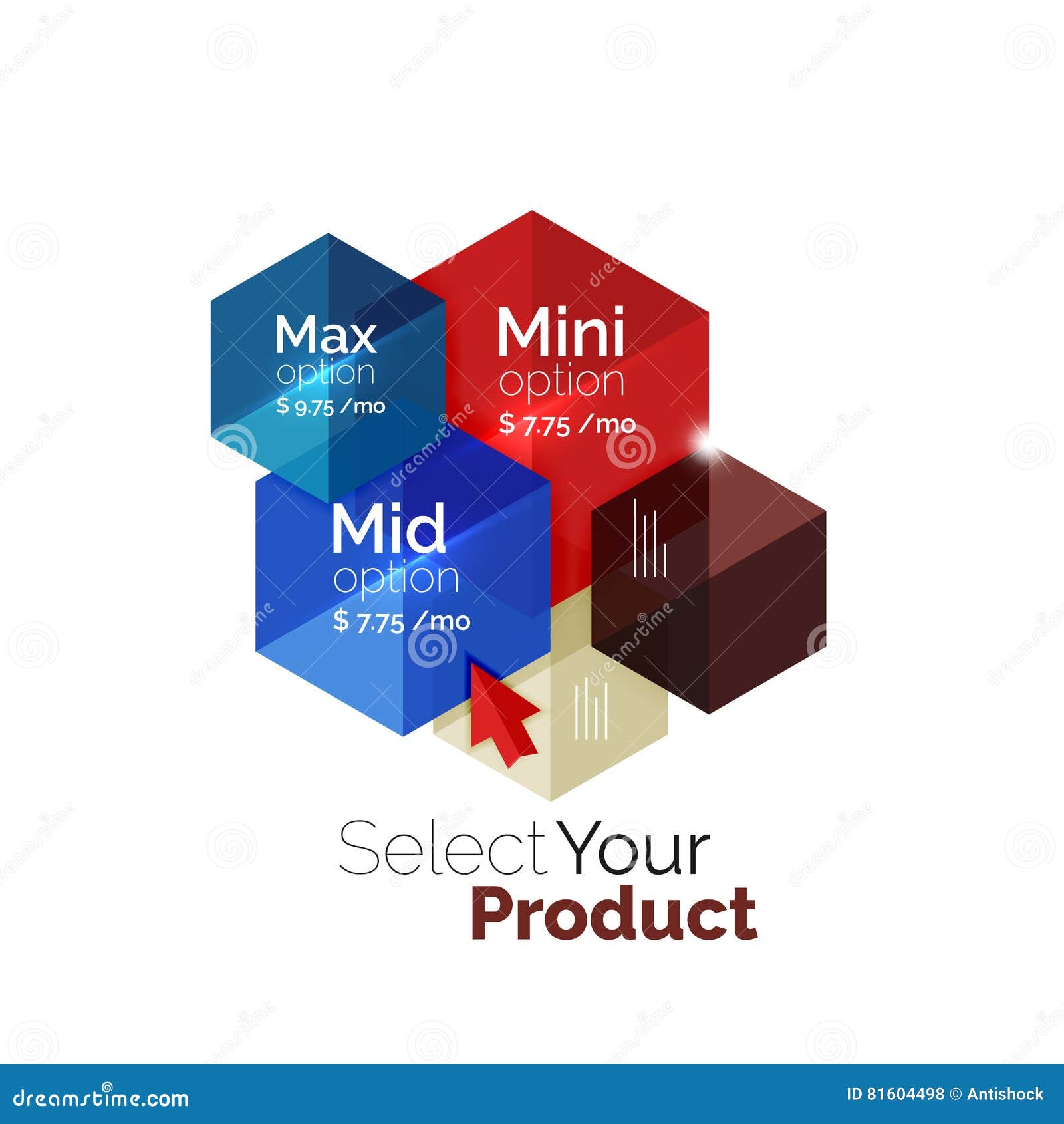 Option select template stock vector. Illustration of arrow - 81604498