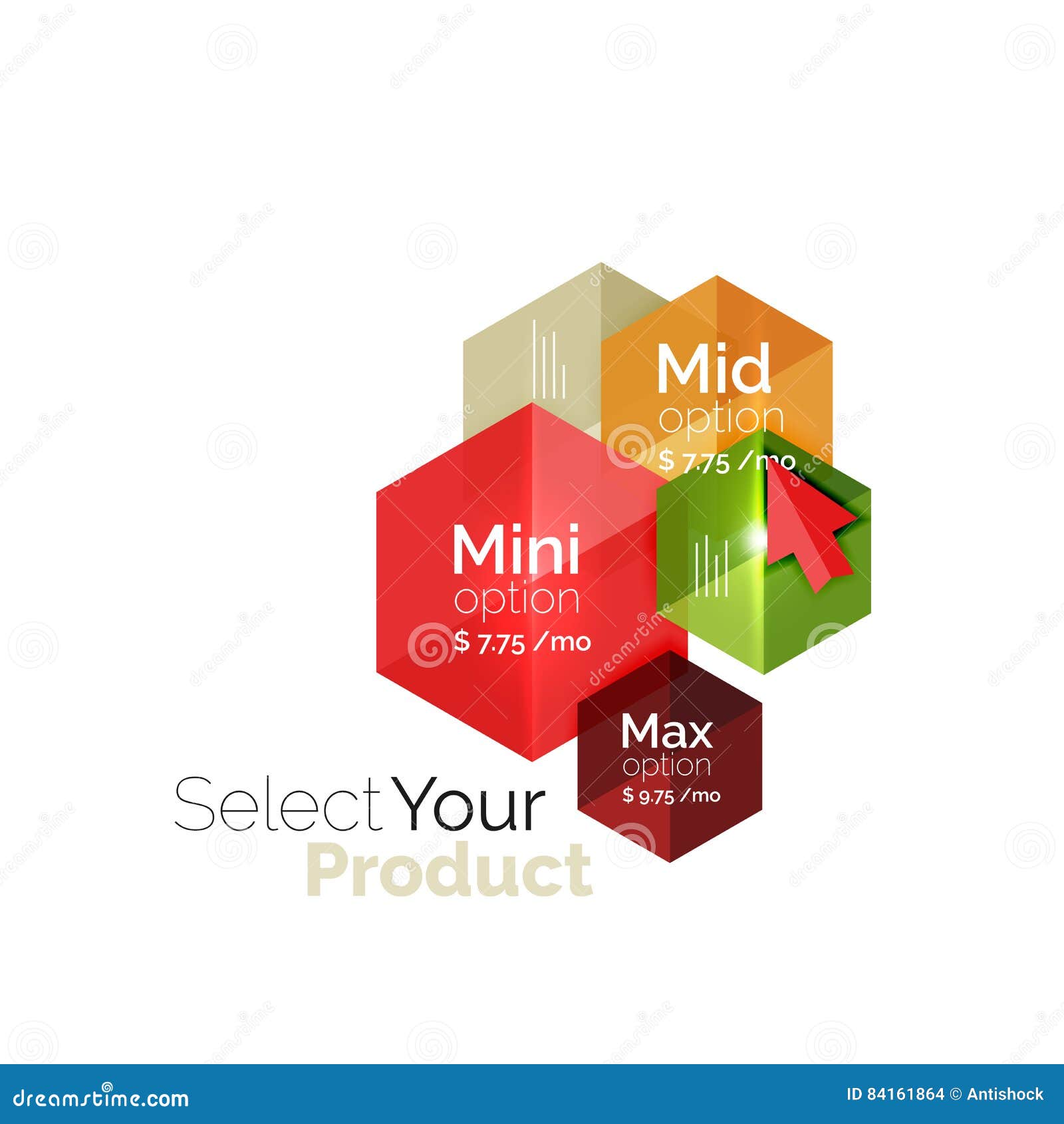 Option select template stock vector. Illustration of presentation ...