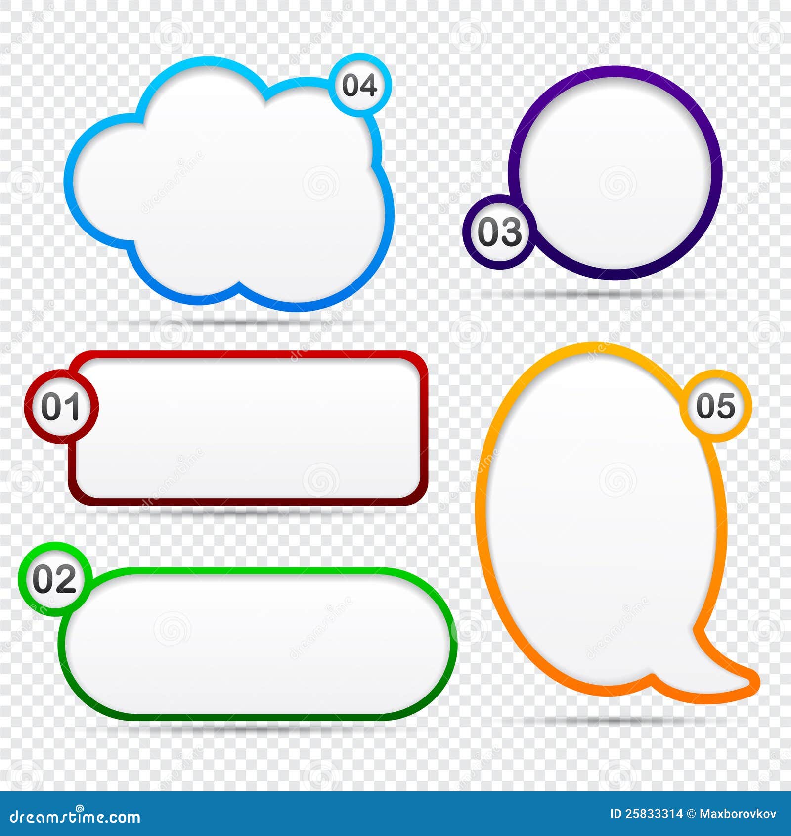 Option speech bubbles. stock vector. Illustration of banner - 25833314