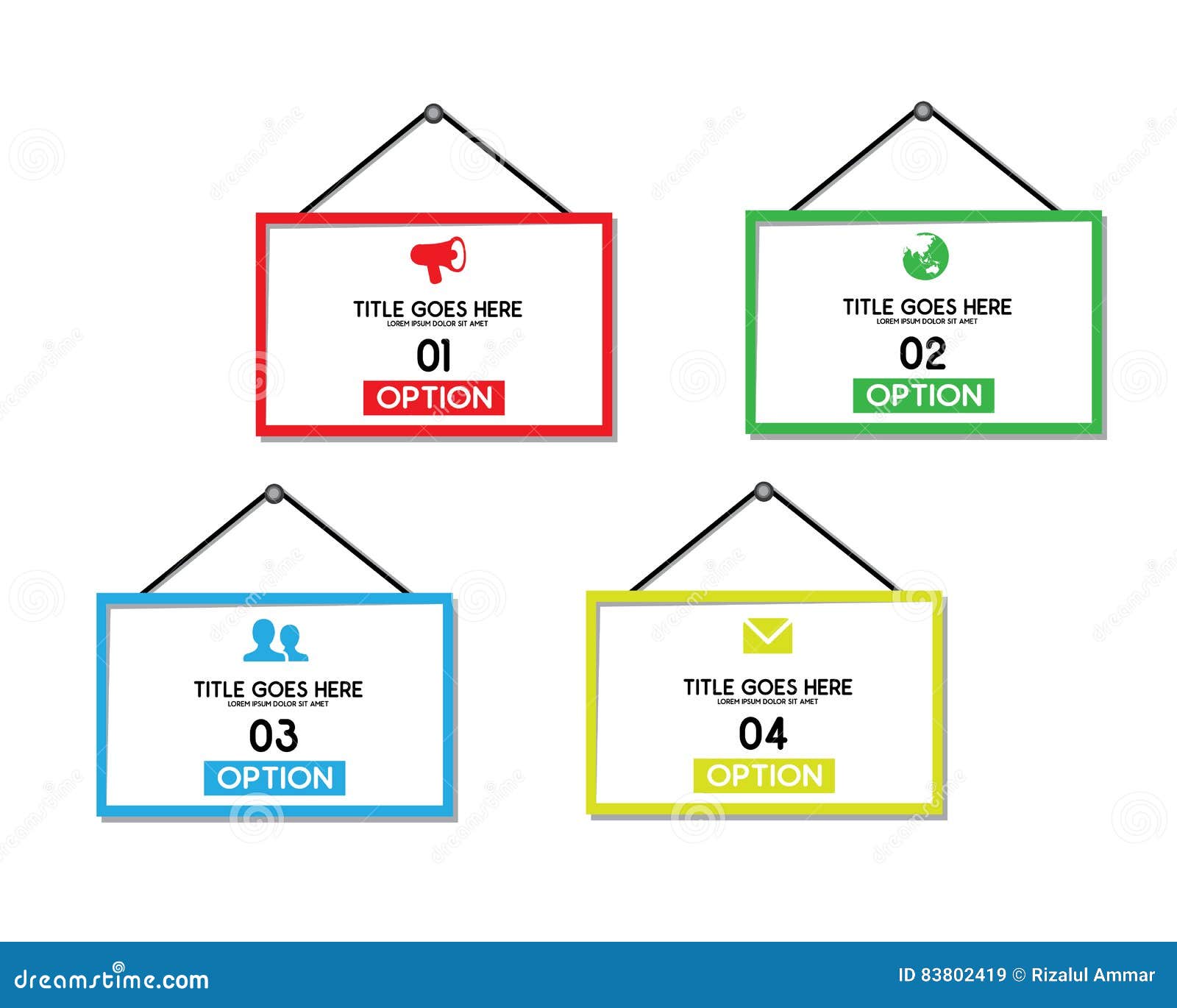 Option square infographic stock vector. Illustration of diagram - 83802419