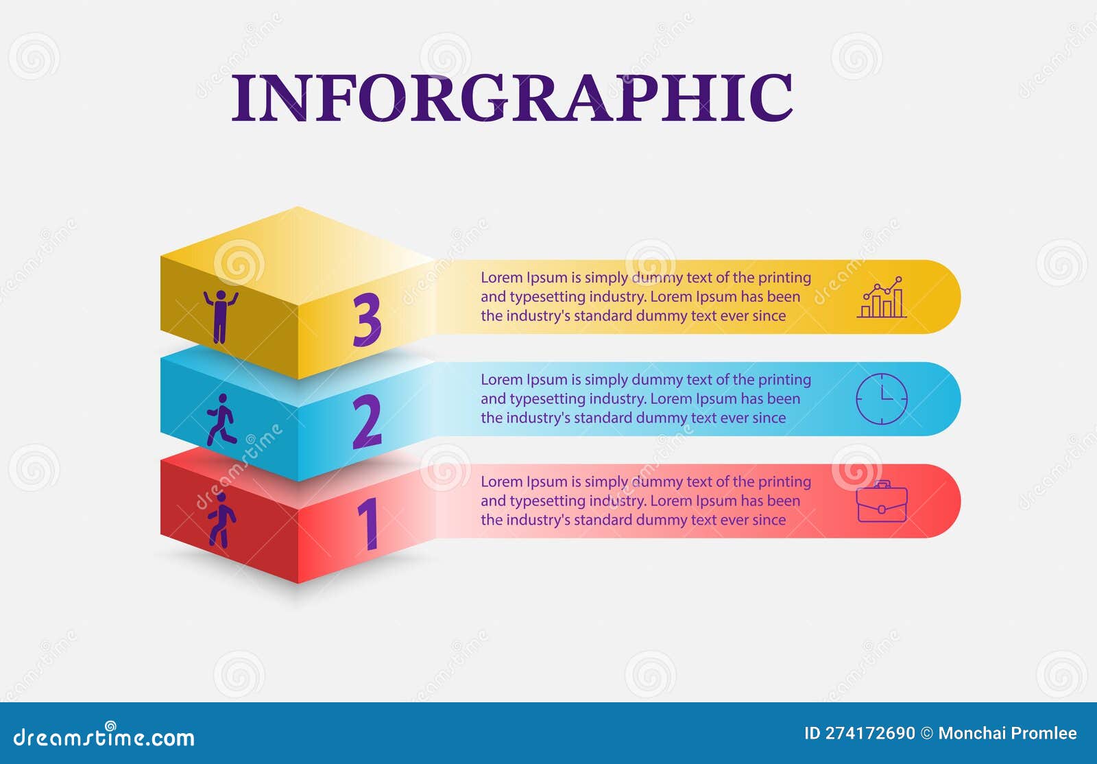 This 4-option Square Shapes 3D Infographic Design is a Custom Template ...