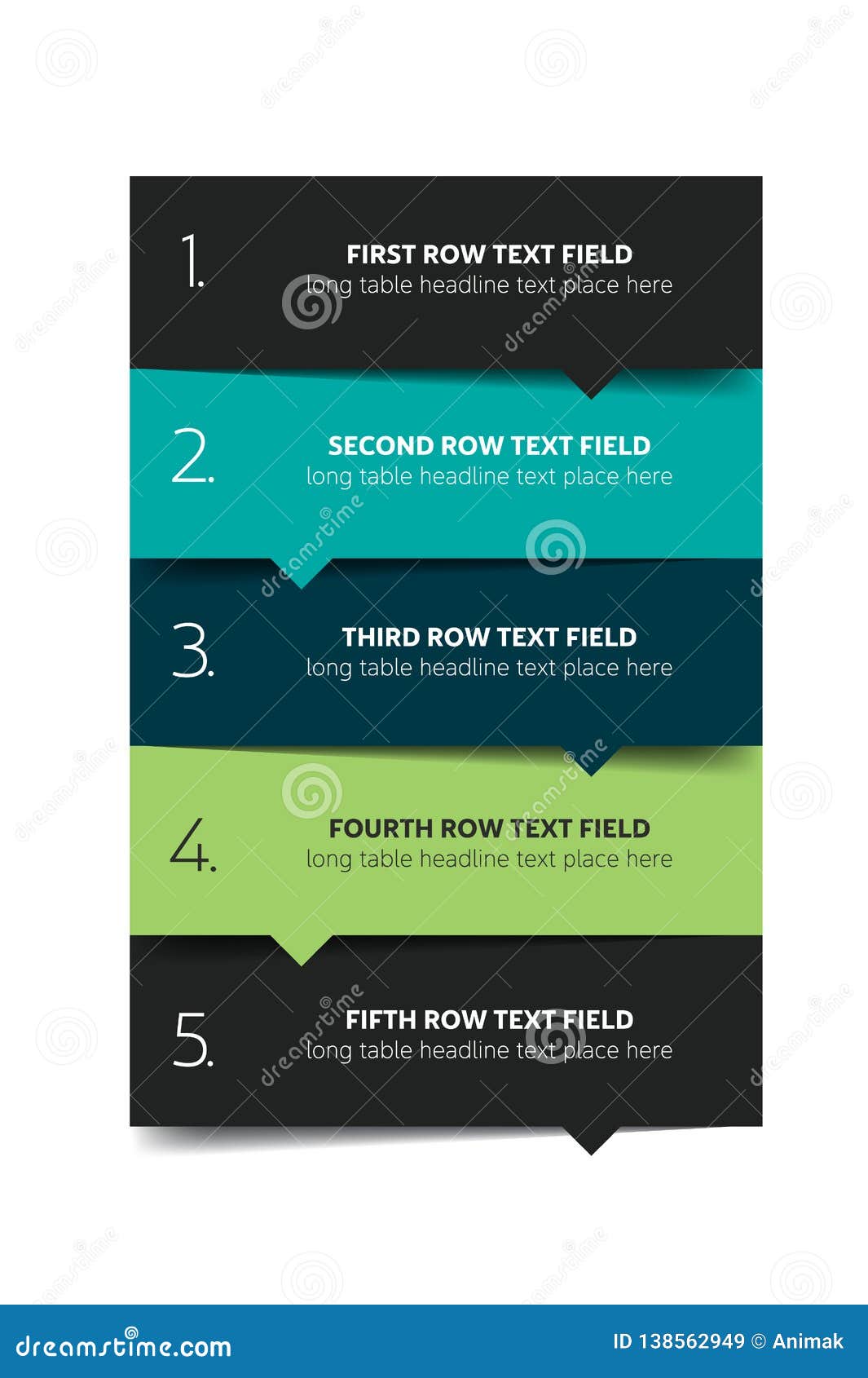 Option Template, Table, Schedule, Banner. Step by Step Infographic ...