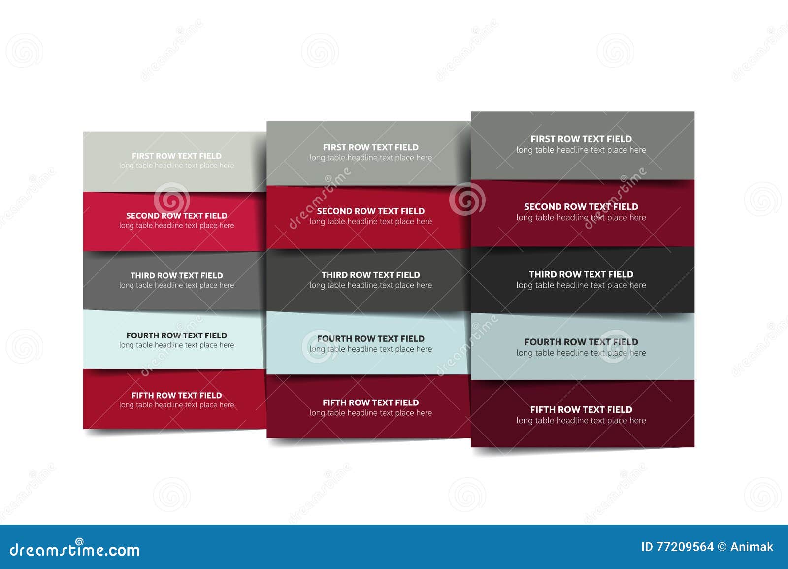 Option Template, Table, Schedule, Banner. Stock Vector - Illustration ...