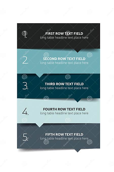 Option Template, Table, Schedule, Banner. Step by Step Infographic ...