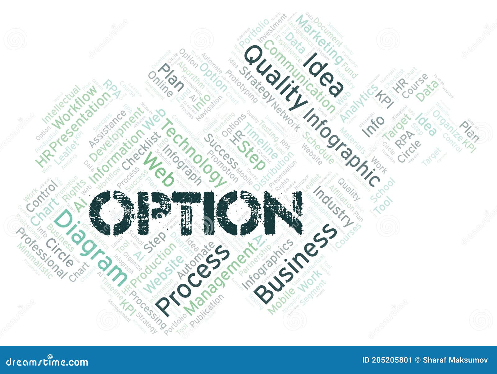 Option Typography Word Cloud Create with the Text only. Stock ...