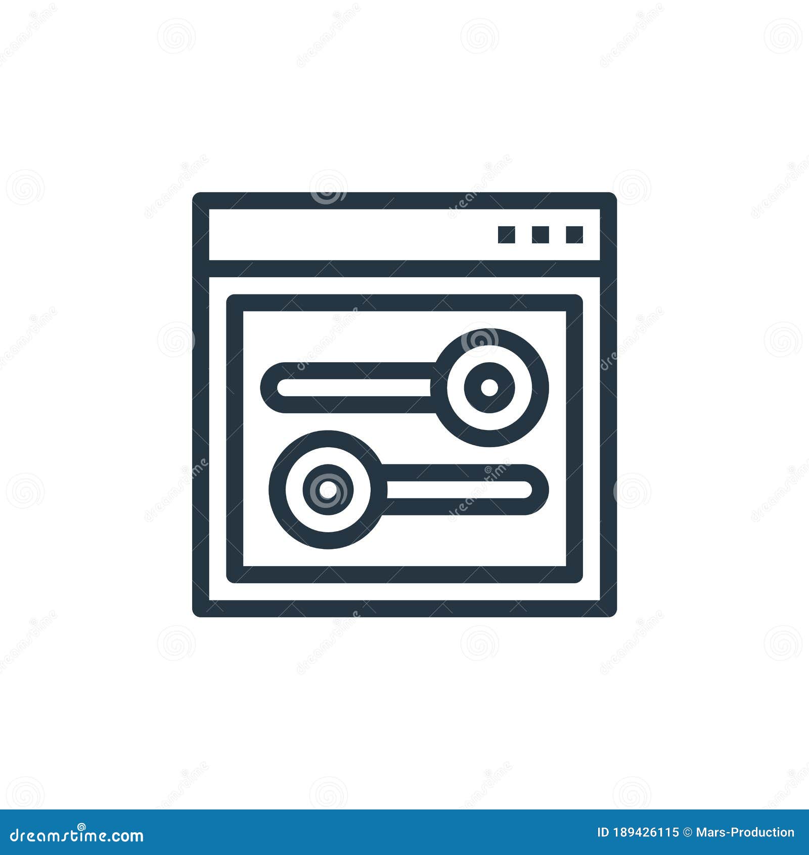 Option Vector Icon Isolated on White Background. Outline, Thin Line ...