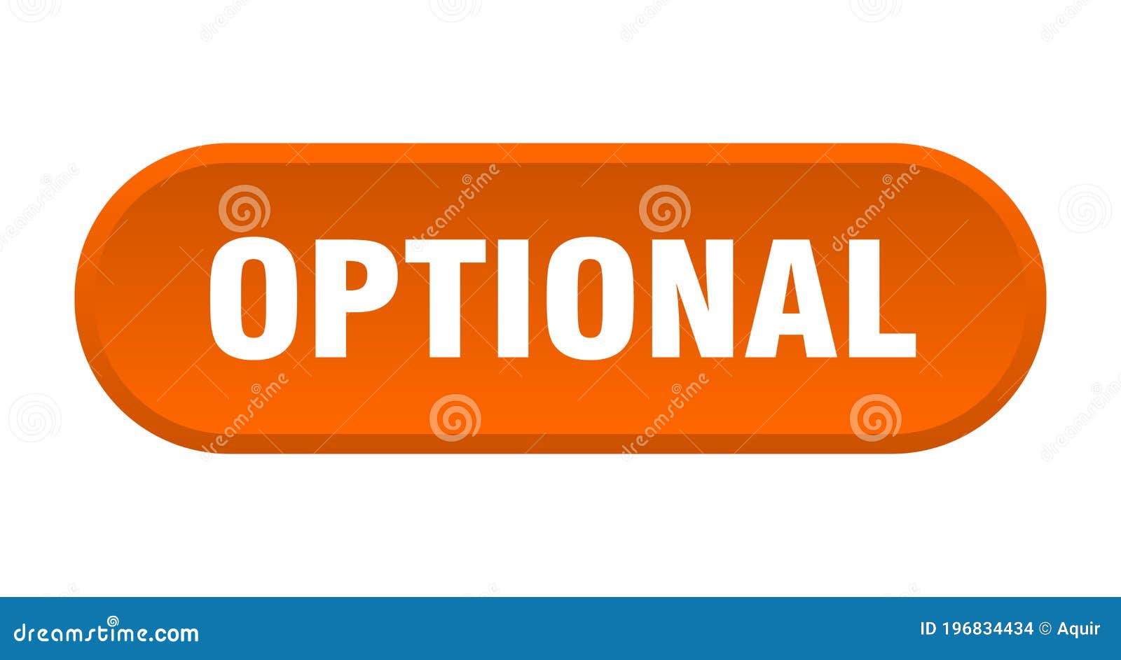 Optional Button. Rounded Sign on White Background Stock Vector ...