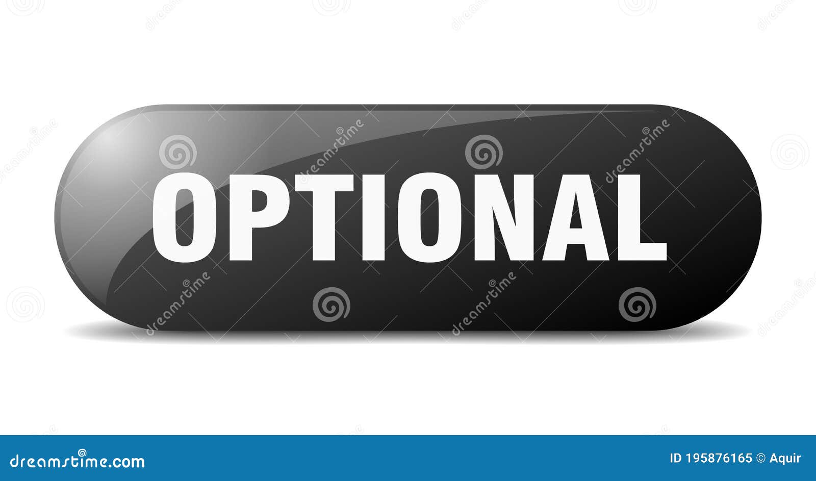 Optional Button. Sticker. Banner. Rounded Glass Sign Stock Vector ...