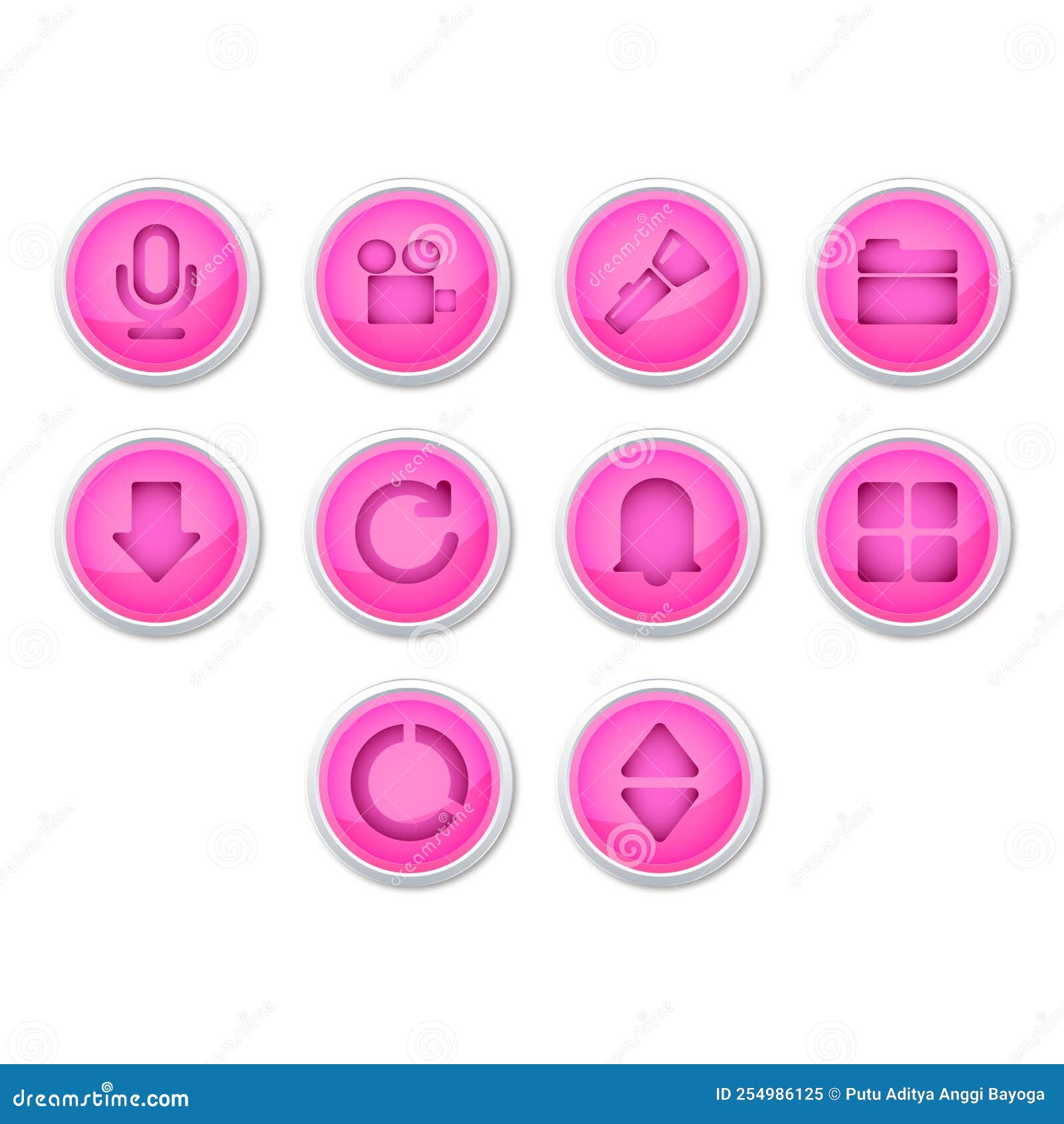 Optional icon set stock vector. Illustration of microphone - 254986125