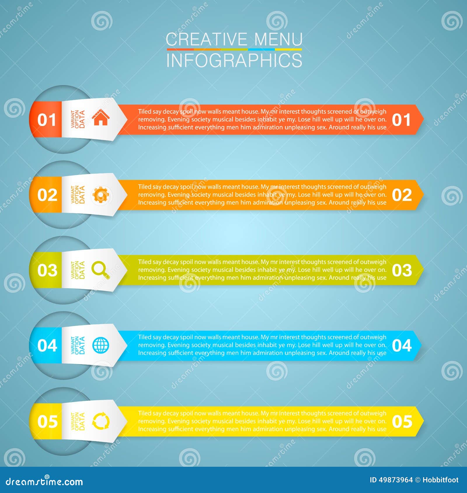 Optional menu information stock vector. Illustration of connection ...