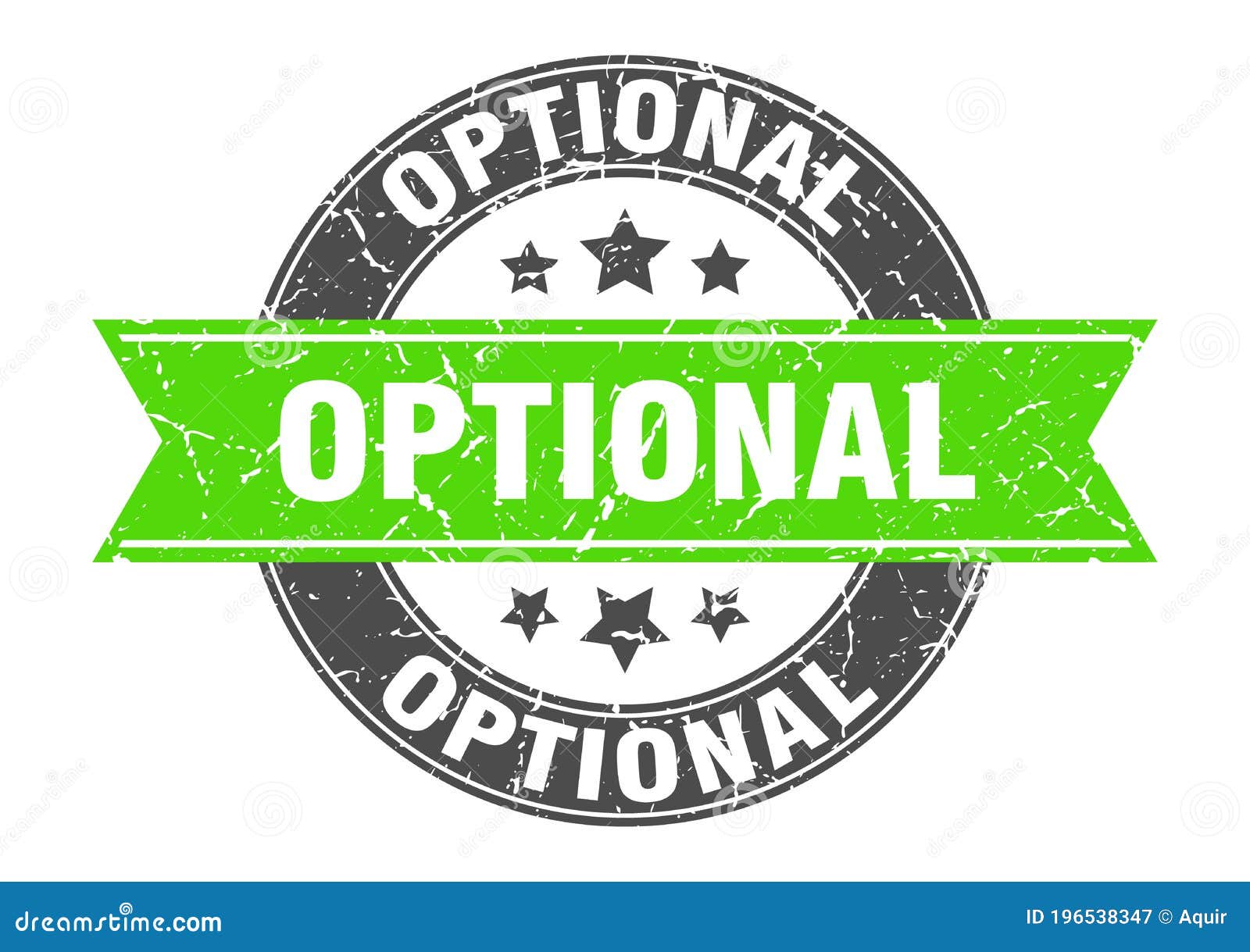 Optional Round Stamp with Ribbon. Label Sign Stock Vector ...