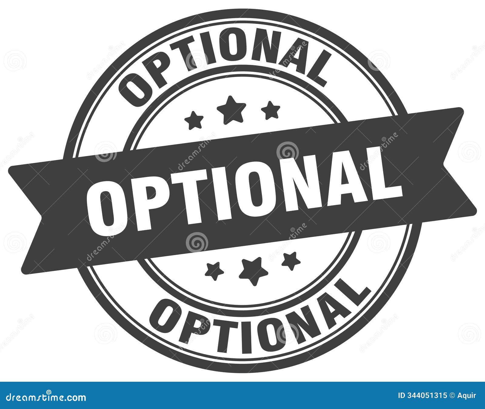 Optional Stamp. Optional Rectangular Stamp On White Background Cartoon ...