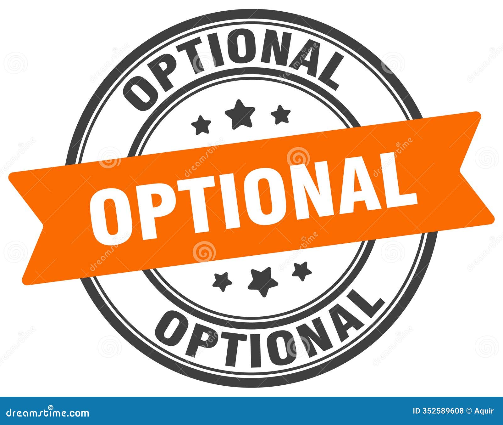 Optional Stamp. Optional Label On Transparent Background. Round Sign ...