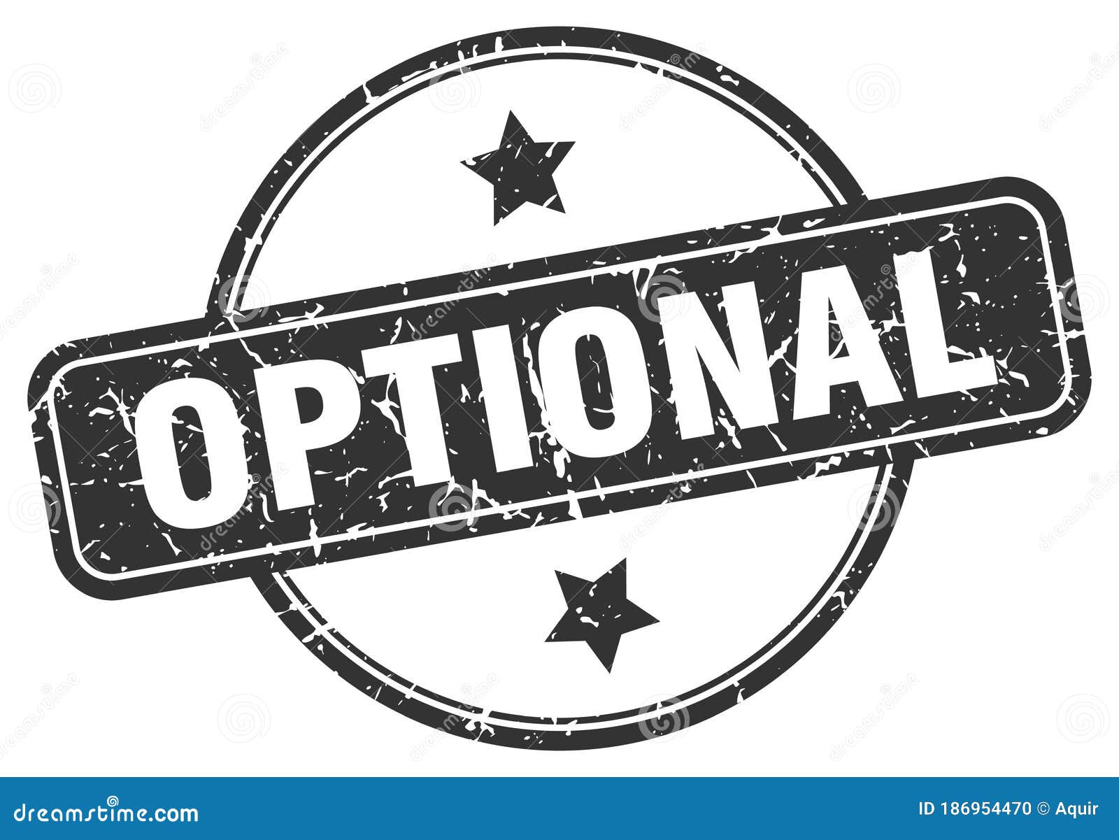 Optional Stamp. Optional Round Vintage Grunge Label Stock Vector ...