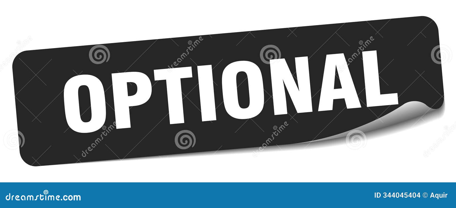 Optional Sticker. Optional Sign Isolated On Gray Background Vector Illustration | CartoonDealer ...