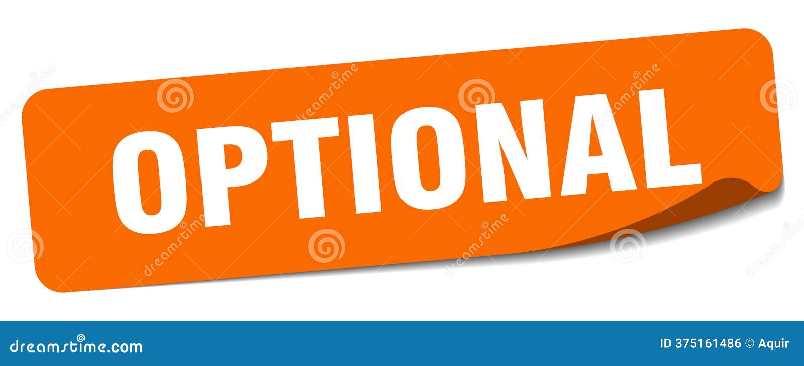 Optional Sticker. Optional Sign On Transparent Background Vector ...