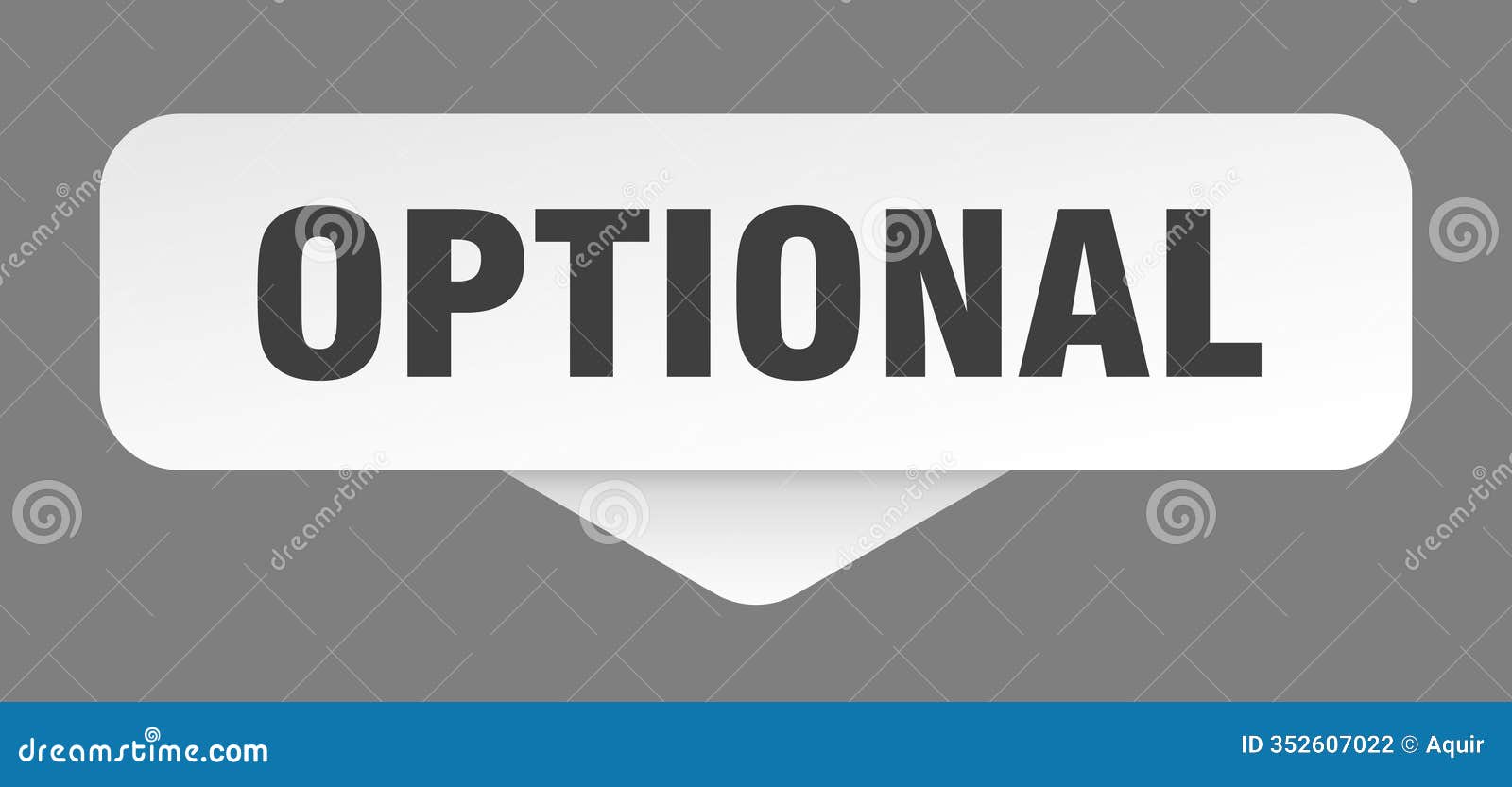 Optional Sticker. Optional Sign On Transparent Background Vector ...