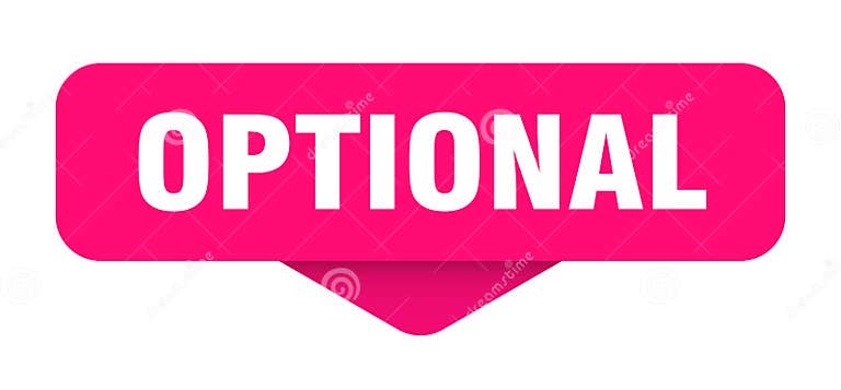 Optional Sticker. Optional Sign on Transparent Background Stock Vector ...