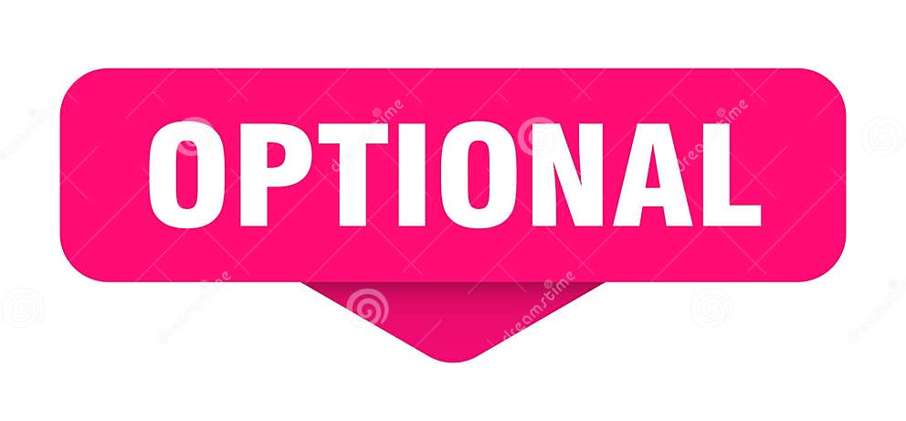 Optional Sticker. Optional Sign on Transparent Background Stock Vector ...