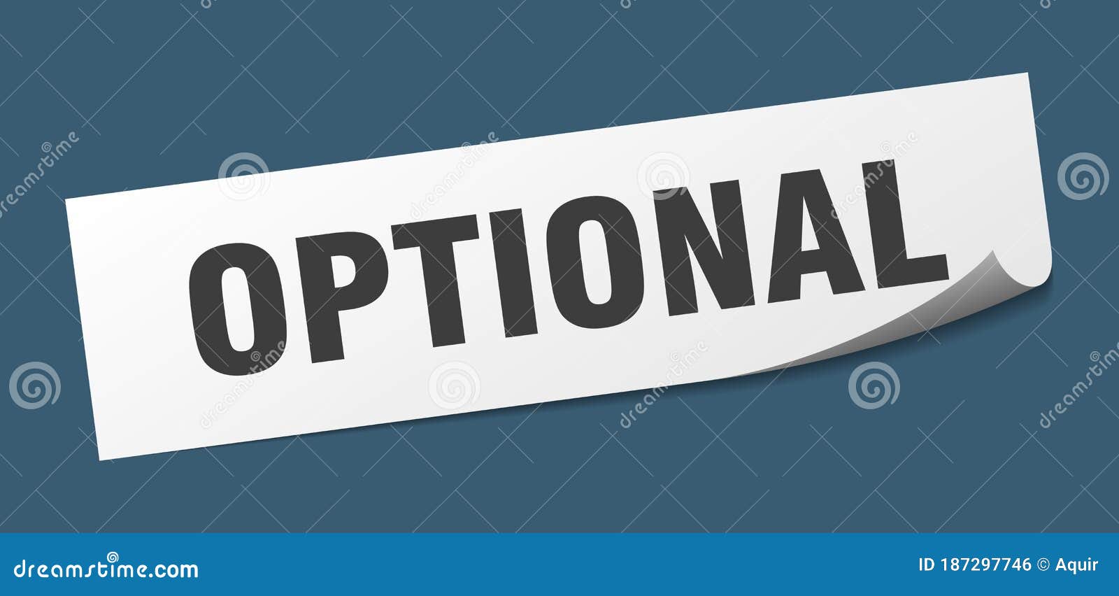 Optional Sticker. Optional Sign On Transparent Background Vector ...