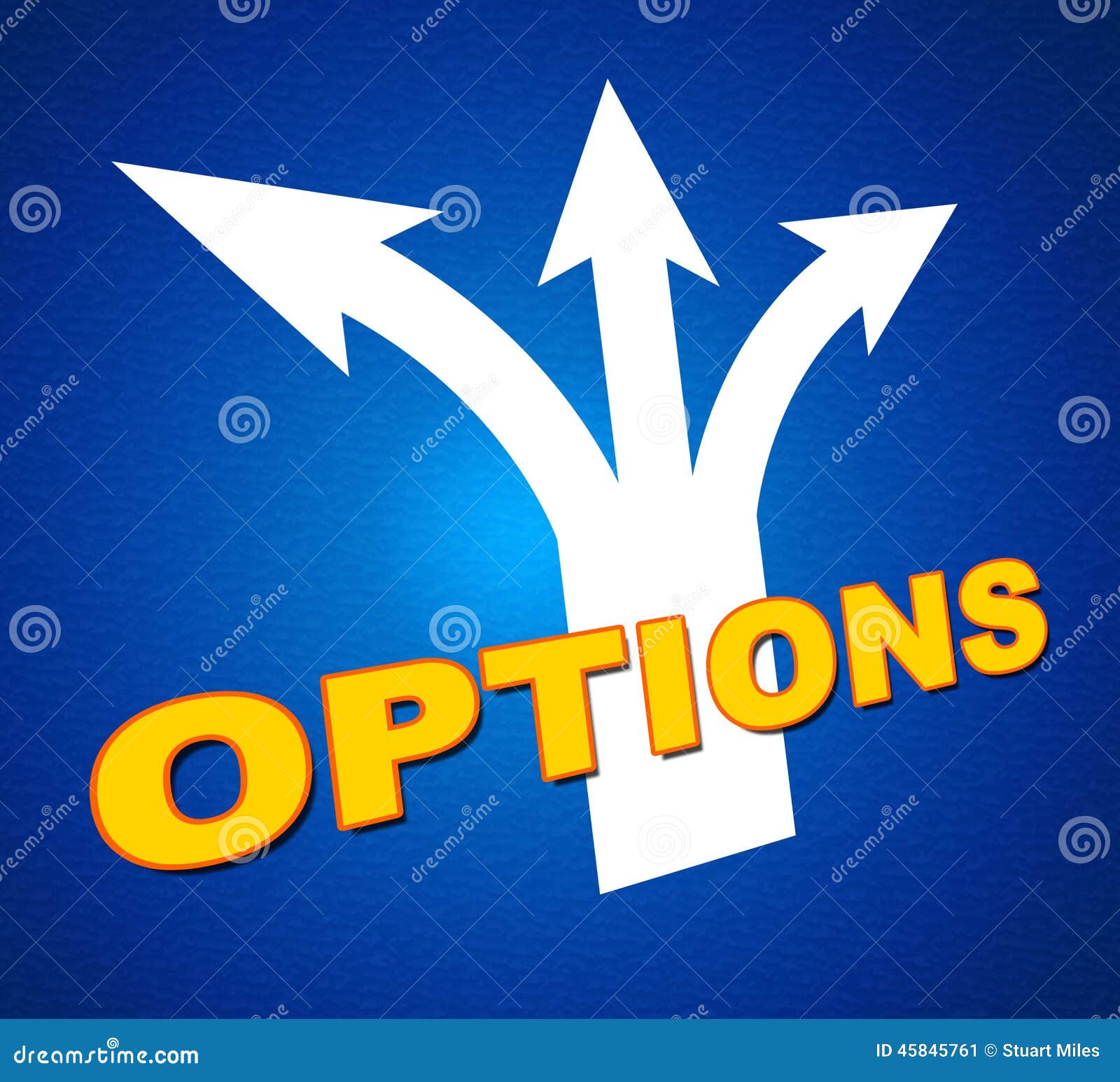 Options Arrows Shows Pointing Path and Choice Stock Illustration ...