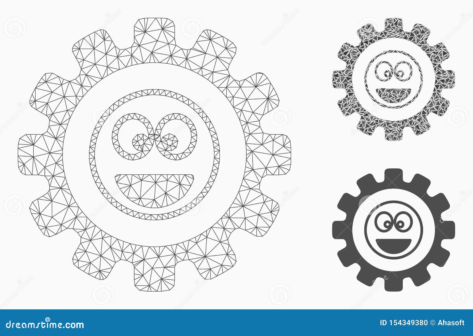 Options Gear Laugth Smiley Vector Mesh Wire Frame Model And Triangle ... Options Gear Laugth Smiley Vector Mesh Wire Frame Model And Triangle ...