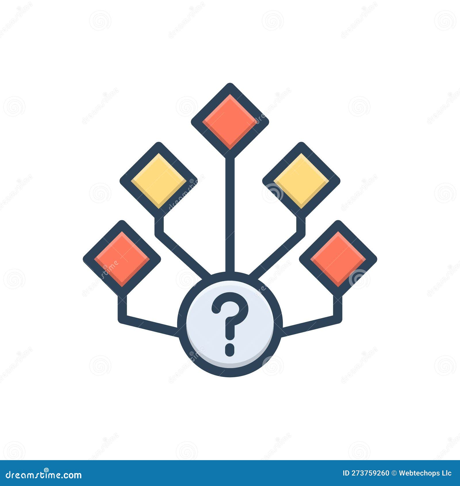 Color Illustration Icon for Options, Choice and Connection Stock ...